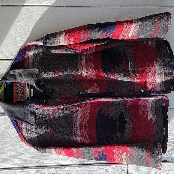 East West | Jackets & Coats | Vintage Southwest Western Blanket Jacket ...